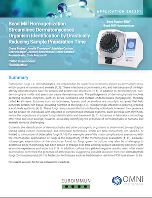 Application Note Bead Mill Homogenization Streamlines Dermatomycoses ...